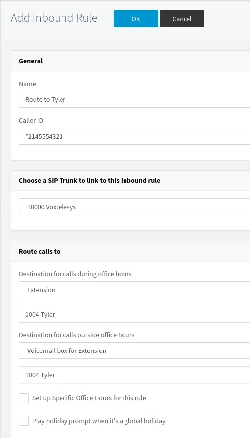 3CX | Inbound Rules | Tutorial | Voxtelesys 3CX | Inbound Rules | Tutorial | Voxtelesys